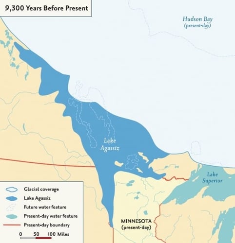 Draining of Glacial Lake Agassiz | MNopedia