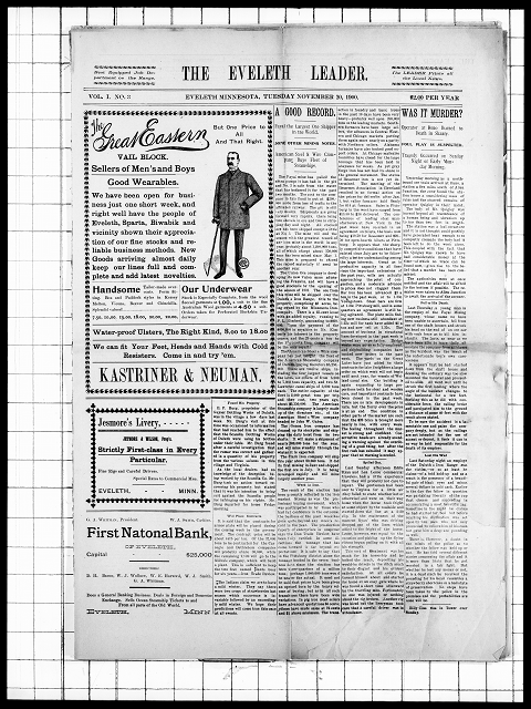 The Eveleth leader | Minnesota Historical Society
