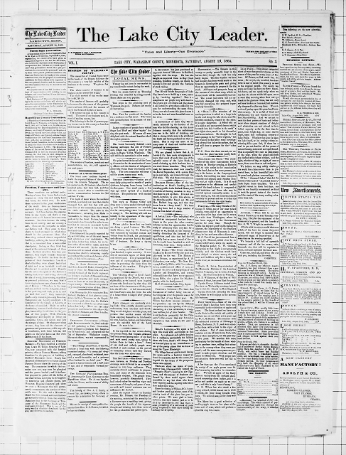 The Lake City leader | Minnesota Historical Society