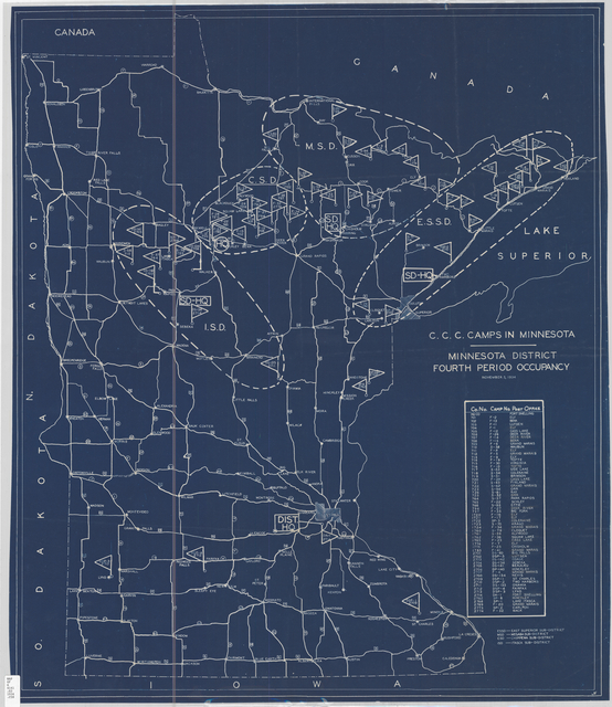 C.C.C. Map | Minnesota Historical Society