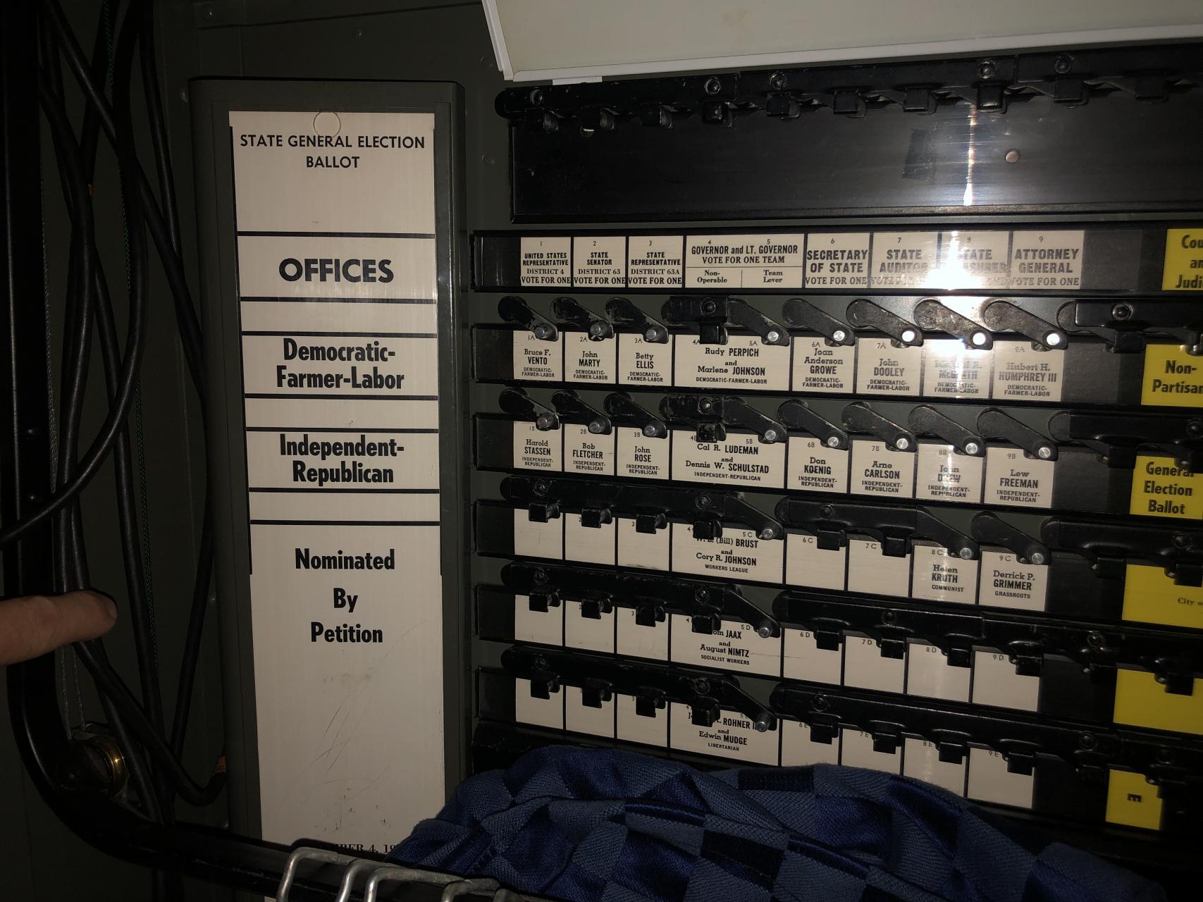 Voting Machine, 1986 | Minnesota Historical Society