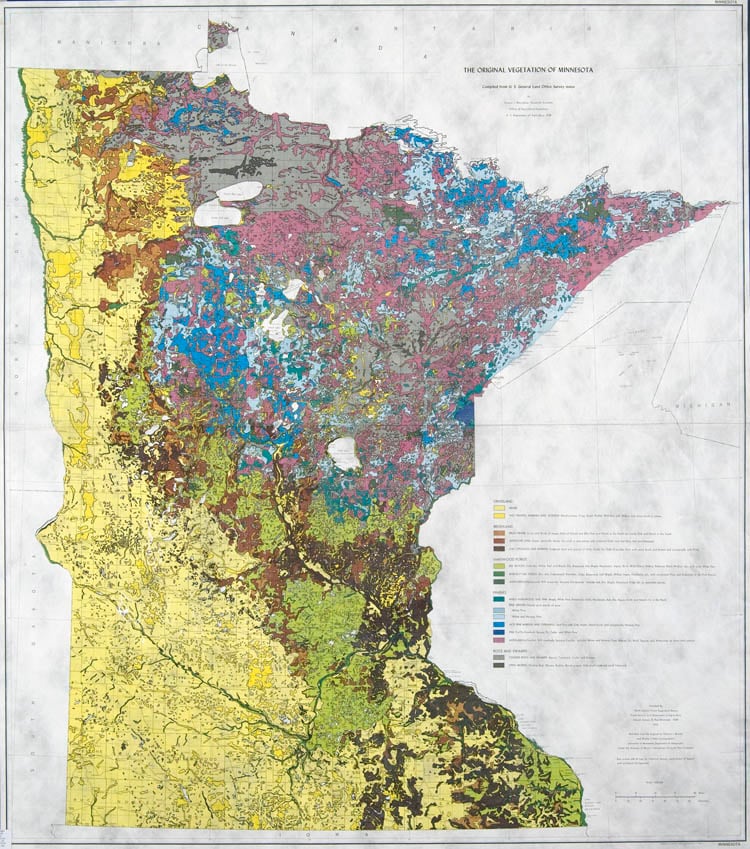 Marschner Map of Original Vegetation | Minnesota Historical Society
